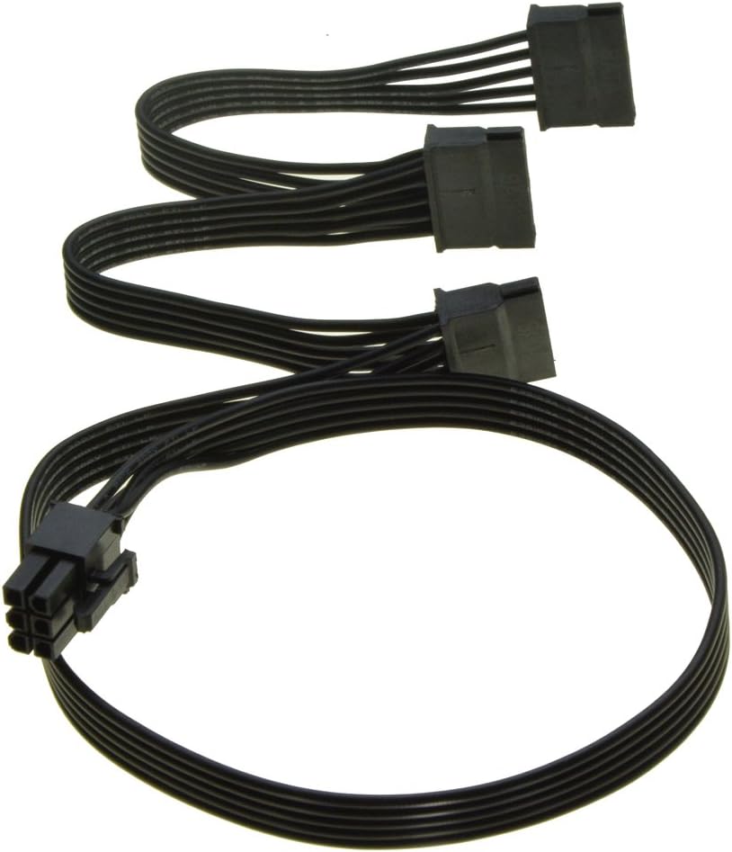 Cables & Interconnects Cables & Connectors 6Pin Male 1 to 3 SATA 15Pin ...