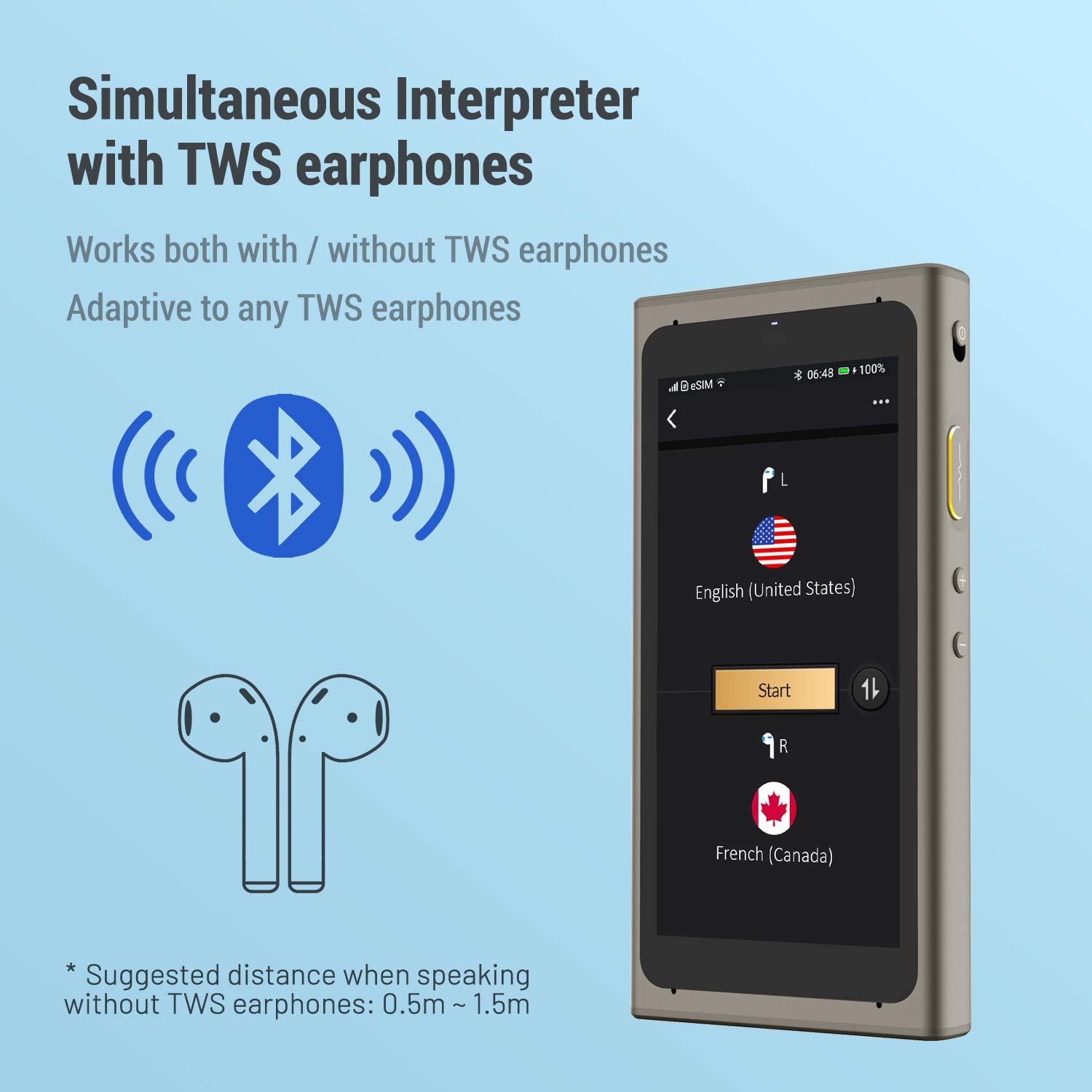 Mua Langogo Summit Instant Two-Way Language Translator Device, Real ...