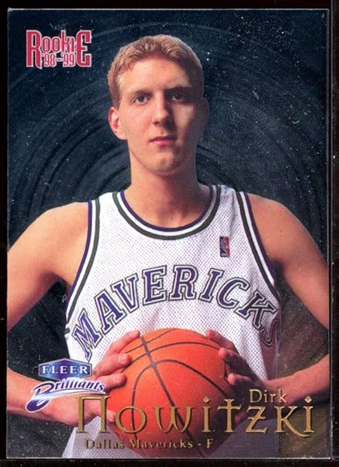 Amazon.com: Dirk Nowitzki Rookie Card 1998-99 Fleer Brilliants #109 ...