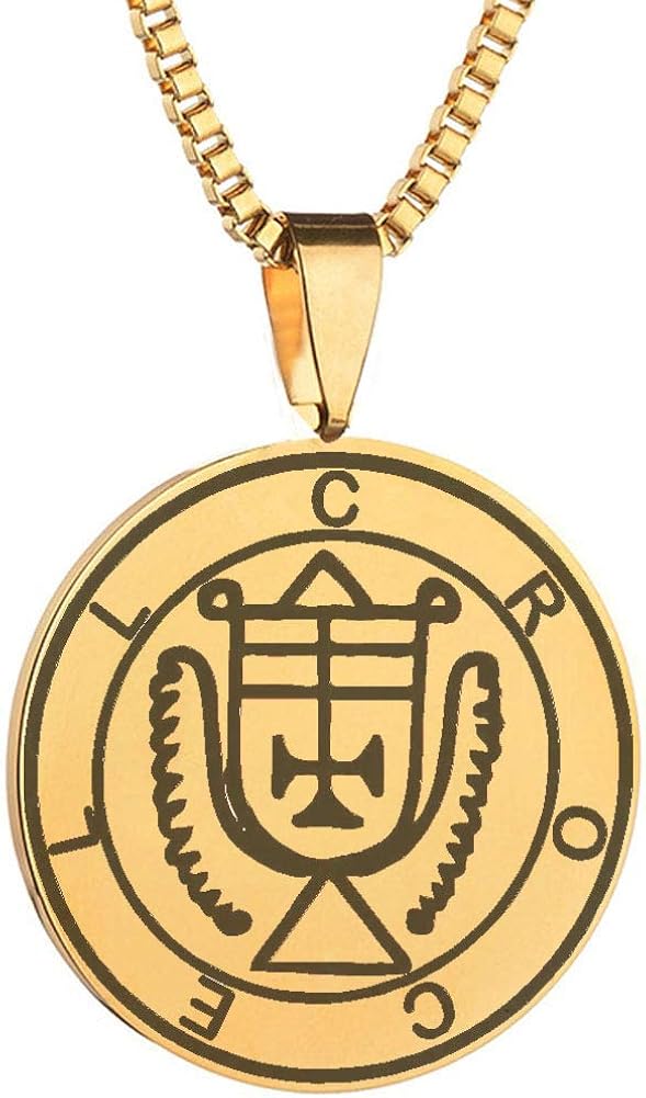 Amazon.com: Gold Plated Laser Engraved Demon Crocell 49th Spirit Goetic ...