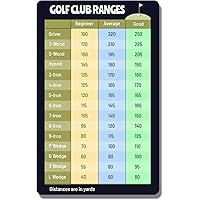 Amazon.com : Golf Club Range Chart Card - Golfers Quick Reference ...
