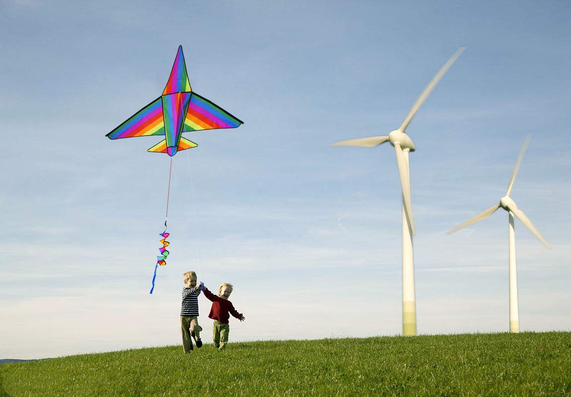 Zhuoyue Airplane Kite for Kids Adults 60 inch Wide Large 3D Kites Nylon ...