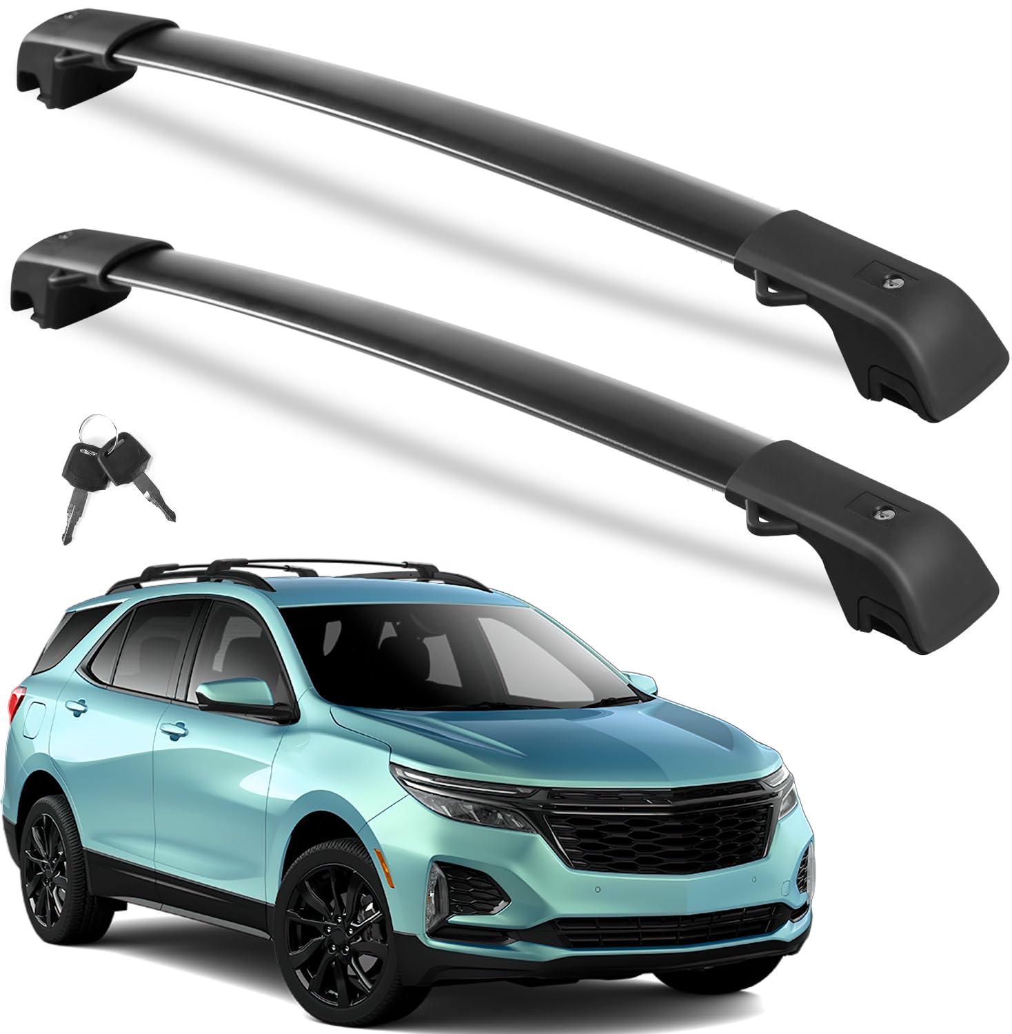 Wonderdriver Lockable Roof Rack Cross Bars 220lbs Compatible with 2018 ...