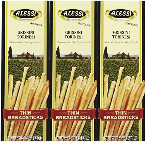 Alessi Imported Breadsticks, Thin Autentico Italian Crispy Bread Sticks ...