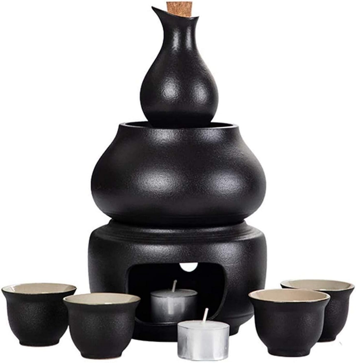 Mnjin Exquisito Juego de 7 Piezas de cerámica Japonesa de Sake Caliente ...