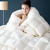 Amazon.com: Down Fiber Comforter Queen Size, All Season Duvet Insert Feather Downfiber Filled ...