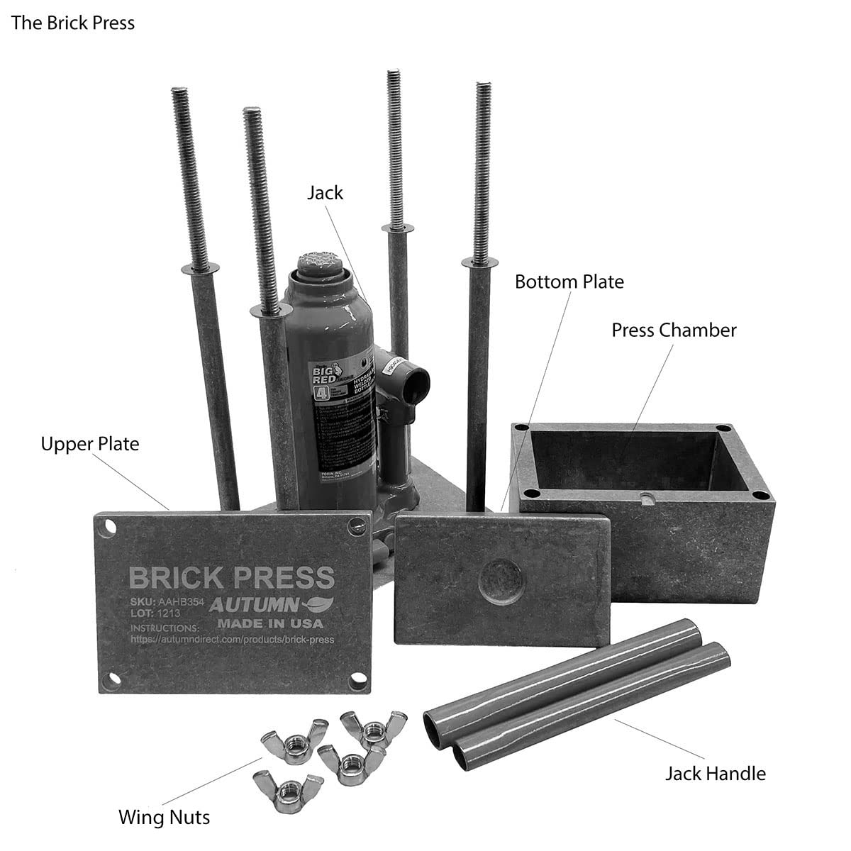 Mua Brick Press Machine with 4-Ton Capacity Hydraulic Welded Bottle ...