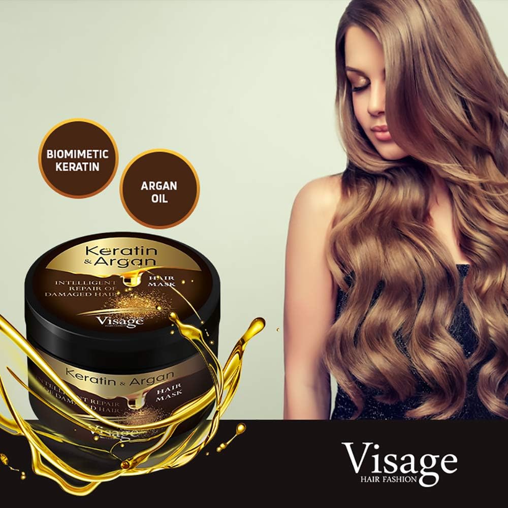 Visage Professional Hair Set | Hair Mask 500 ml + Shampoo 250ml ...
