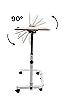 KMINA - Overbed Table with Wheels, Adjustable Height, Tilt Top Bedside ...