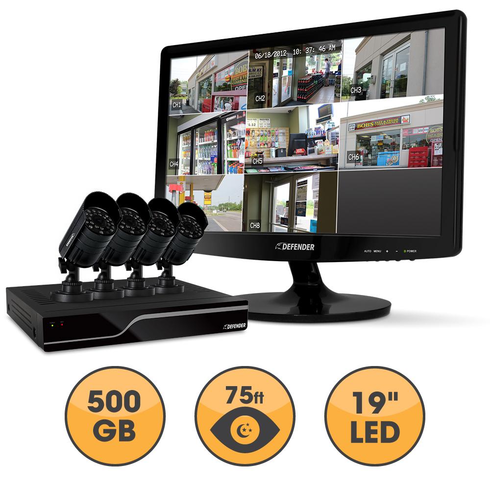 Amazon.com : Defender SENTINEL 4CH Smart Security DVR with 4 Hi-res ...