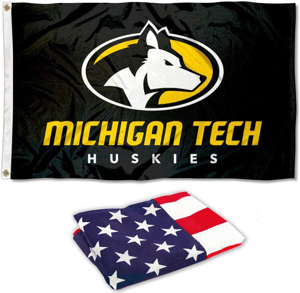 Amazon.com : College Flags & Banners Co. Michigan Tech University Flag ...