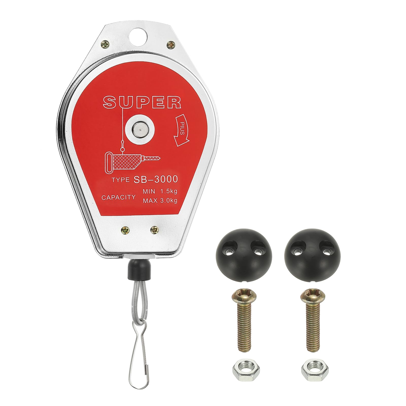 PATIKIL Retractable Spring Balancer, 3.3-6.6lbs (1.5-3kg) Bearing ...