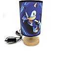 Super Sonic Table Lamp Bedside Night Light Wood Base Room Decoration or ...