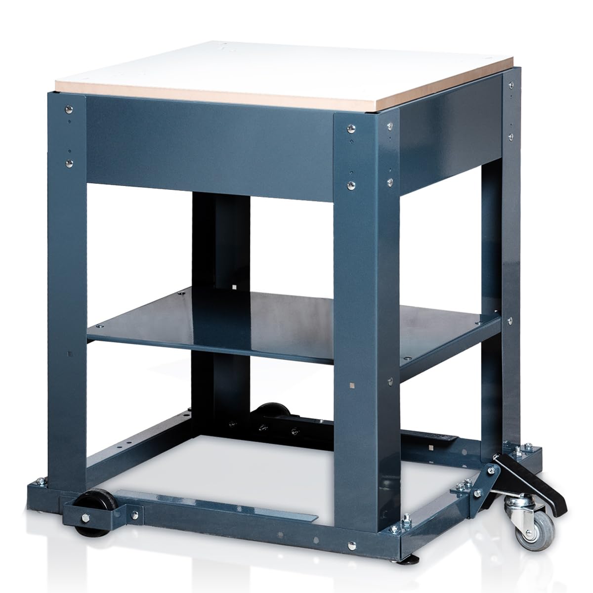 POWERTEC Tool Stand with Wheels, Casters & Melamine MDF Table Top ...