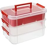 Amazon.com: BTSKY 2 Layer Stack & Carry Box, Plastic Multipurpose ...