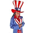 Amazon.com: Giant Uncle Sam 4th of July USA Patriotic Costume Hat Red ...