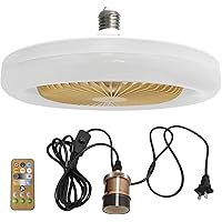 Plug in Ceiling Fan with Light 30w E26 Socket Fan Comes with 9.84ft ...