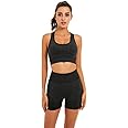 Toplook Women Seamless Yoga Workout Set 2 Piece Outfits Gym Shorts Sports Bra at Amazon Women’s ...