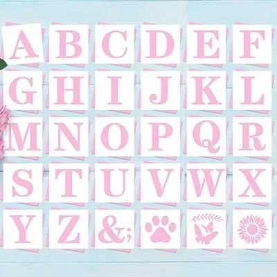 5” Letter Stencils Alphabet Art Craft Stencils Bahrain | Ubuy