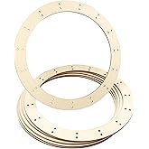 Amazon.com: 11 Inch 6 Pack Unfinished Wooden Wreath Rings Crafts ...