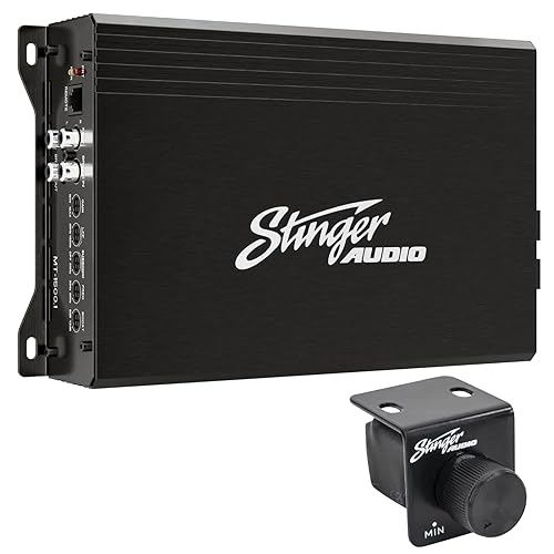 STINGER Audio Monoblock Car Audio Amplifer with Bass Remote, Bridgeable ...