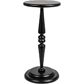 Amazon.com: Creative Co-Op Ergo Pedestal Cocktail Side Table, Black ...