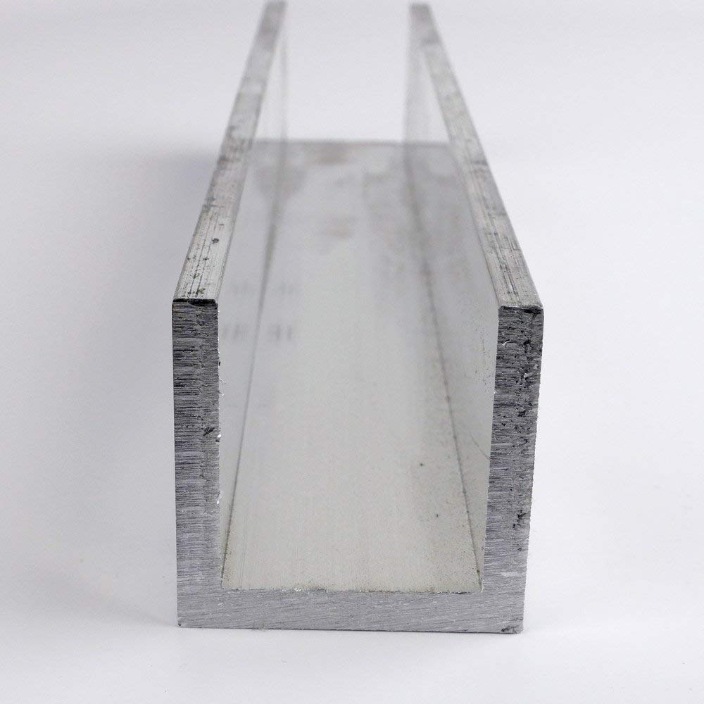Extruded Equal Leg Length 6063 Aluminum U-Channel 36 Length Unpolished ...