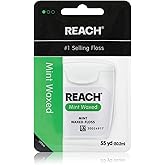 Amazon.com : REACH Waxed Dental Floss, Mint, Plaque Remover for Teeth ...