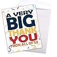 Amazon.com : A Big Thank You Greeting Cards and Envelopes – 8.5" x 11" Large Jumbo Size Group ...