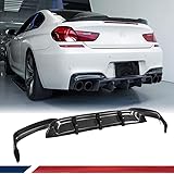 Amazon.com: MCARCAR KIT Real Carbon Fiber Rear Bumper Diffuser Fits for ...