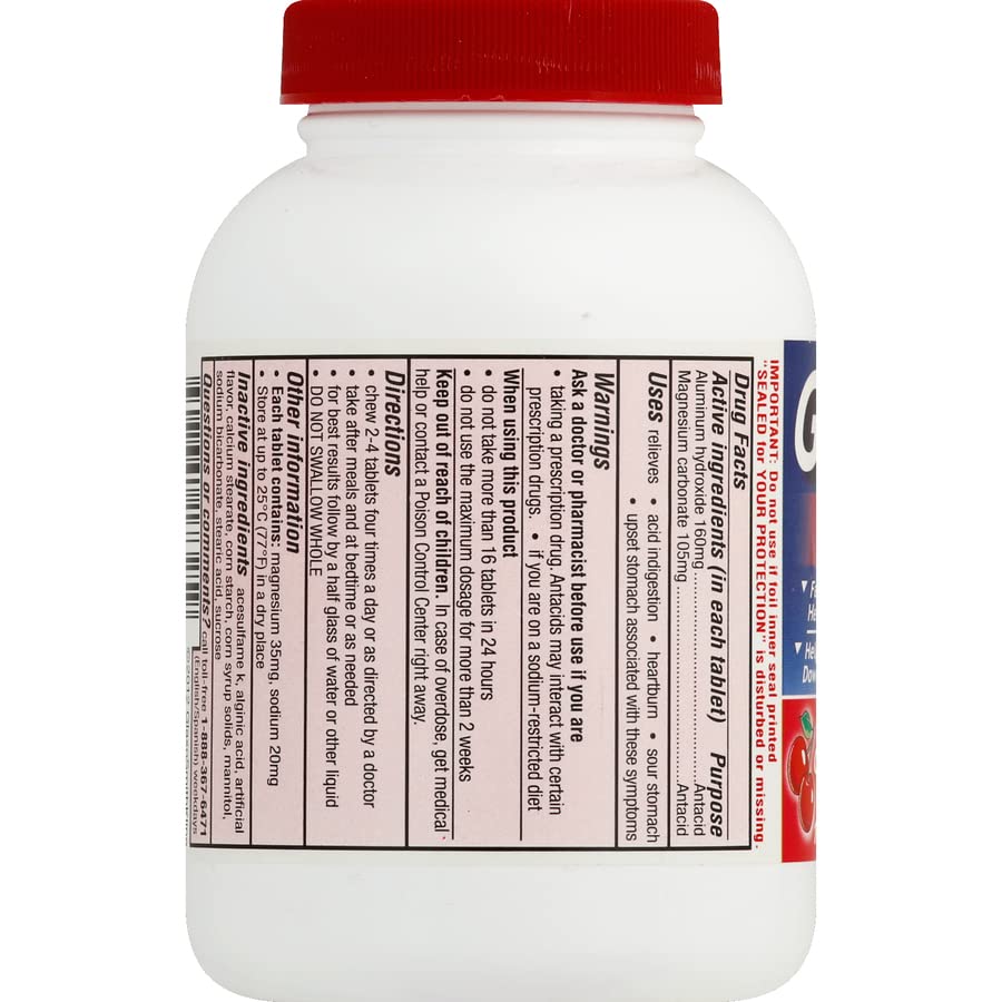 Gaviscon Extra Strength Cherry Chewable Tablet For Fast-Acting ...