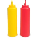 Amazon.com: Cooking Concepts 16oz Ketchup & Mustard Plastic Squeeze ...