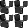 Amazon.com: 4 Pcs 6x6 Black Joist Anchor Connector, Adjustable Post Cap ...