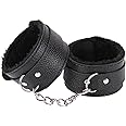 Amazon.com: Black Fluffy Handcuffs for Ankles and Wrist with Chain Set ...