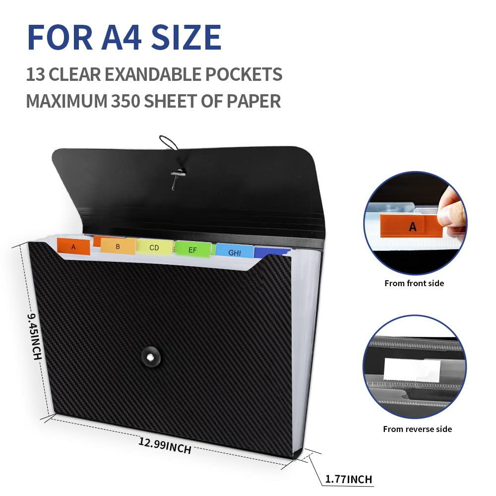 Mua Expanding File Folder, 13 Pockets Accordion File Organizer, A4 ...