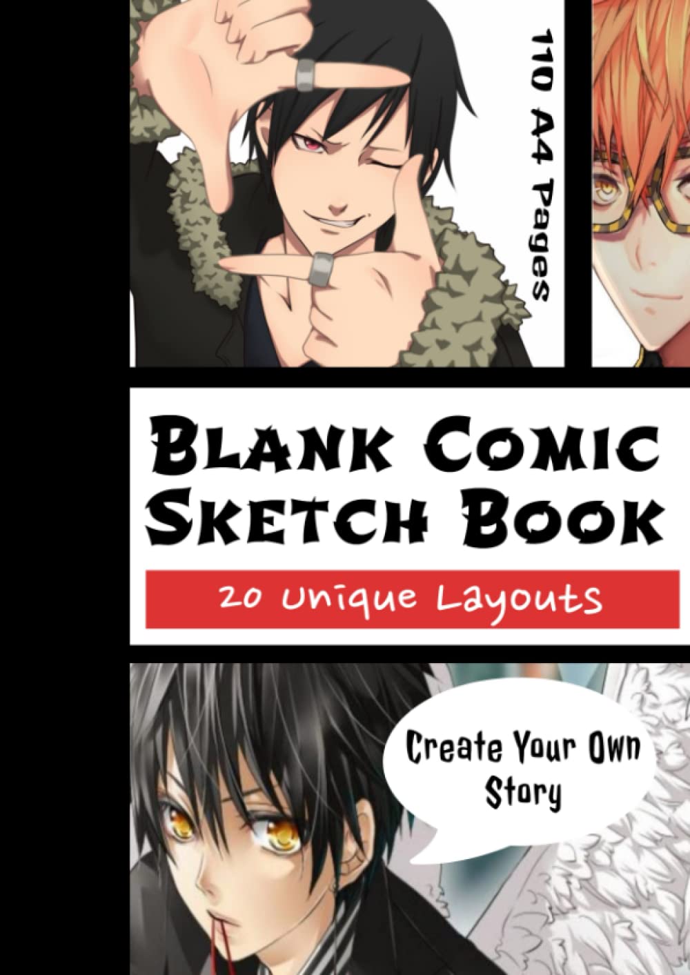 Mua Blank Comic Sketch Book:110 A4 pages , Over 20 Unique Layouts with ...