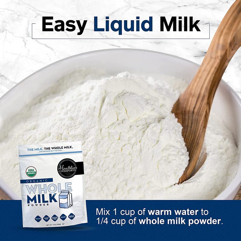 Healthier Comforts Organic Whole Milk Powder | Certified USDA Organic ...
