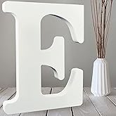 Amazon.com: AOCEAN 12 Inch White Big Wood Letters Unfinished Wooden ...