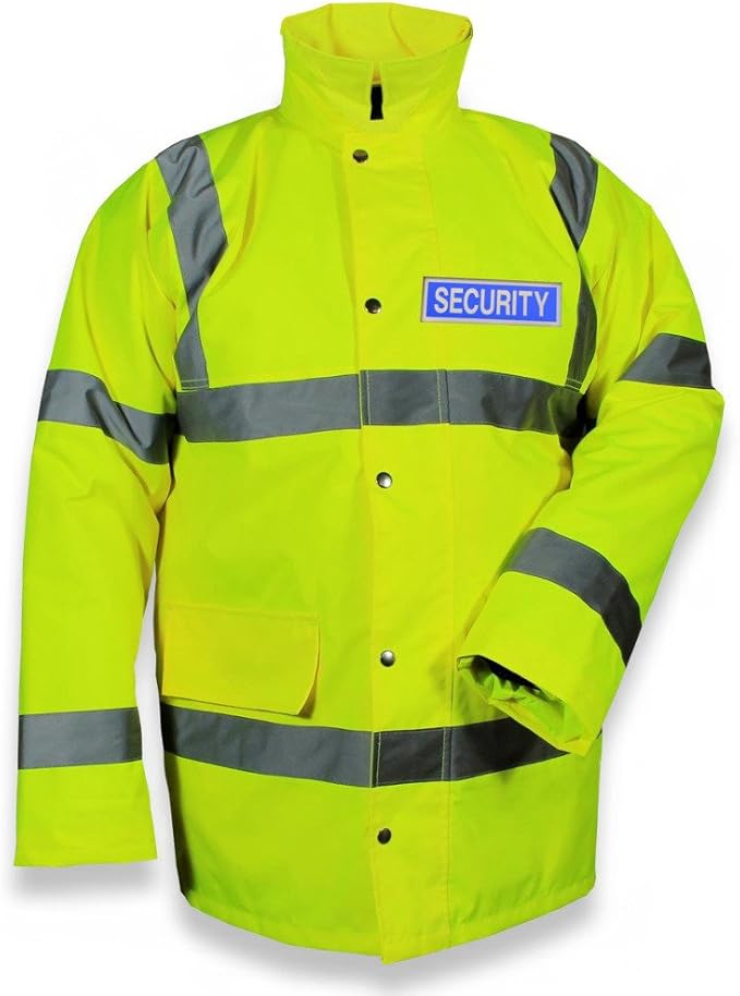 Protec Hi-Vis Class 3 Waterproof Security Jacket: Amazon.co.uk: Clothing