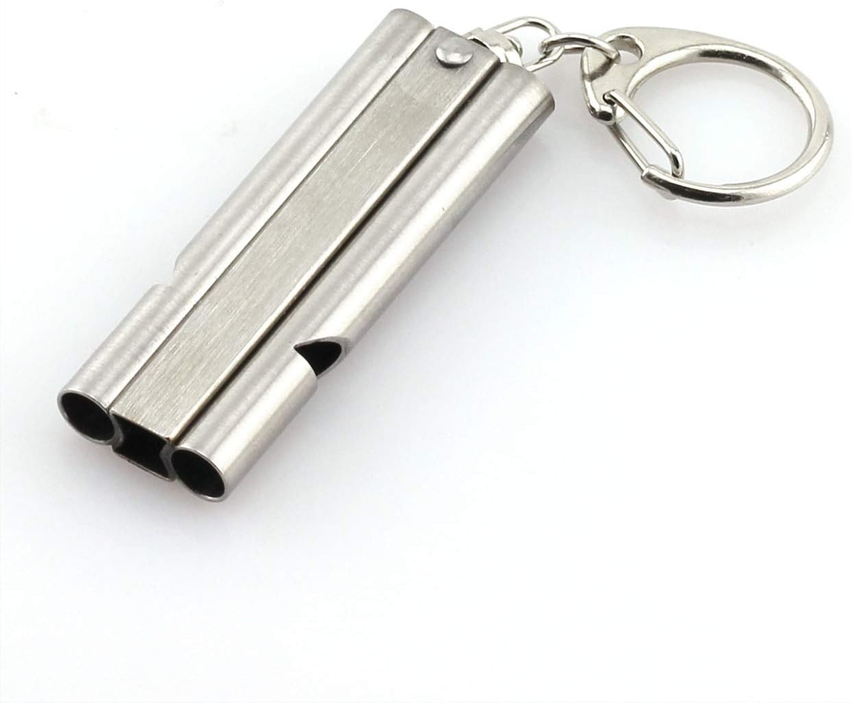 Amazon.com : JCBIZ 1 Piece Double Tube Whistle Stainless Steel High ...