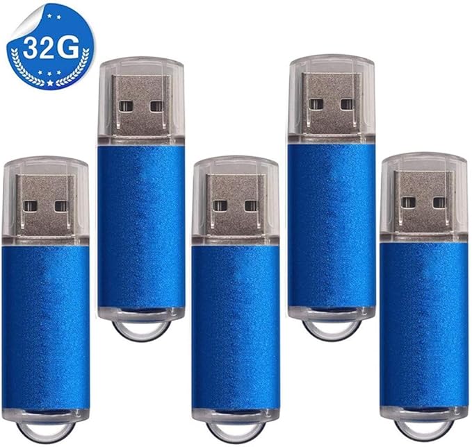 Lot de 5 Clé USB 32 Go Mémoire Stick USB 2.0 Flash Drive Stockage ...