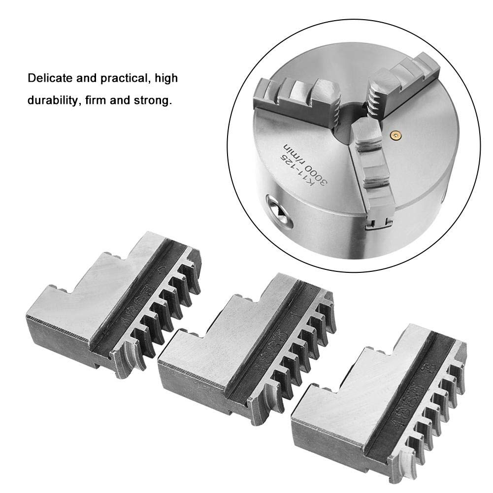 3 Pcs Chuck Jaw 20CrMnTi Lathe Chuck 5 inch External Jaw High Hardness ...