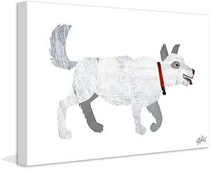 Amazon.com: Eric Carle 'White Dog' Painting Print on Wrapped Canvas, 45 ...