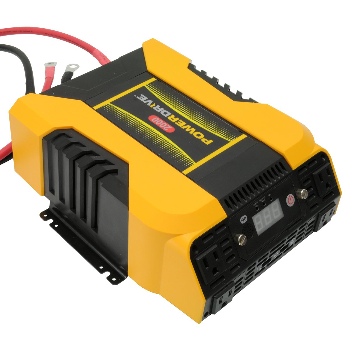 PowerDrive PD2000 2000 Watt Power Inverter with Bluetooth, Yellow