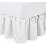 Amazon.com: Elegant Eyelet Dust Ruffle - Eyelet Bed Skirt, King - White ...