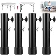 Amazon.com: 4Pack Folding Table Leg Extensions, Metal Folding Table Leg ...