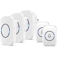 Wireless Doorbell, Waterproof Door Bell Kit, Distinguish front and rear ...