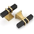 Haliwu 10 Pack Cabinet Knobs, Black&Gold Kitchen Dresser Drawer Handles, T-bar Hardware - Amazon.com