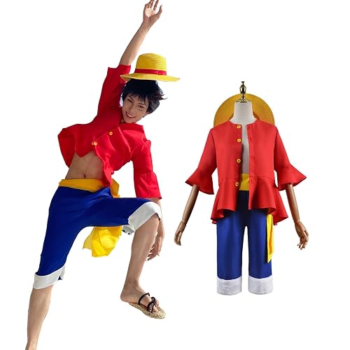 Kids Monkey D. Luffy Costume Straw Hat Luffy Cosplay Anime After 2 ...