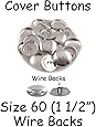 Amazon.com: Cover Buttons - 1 1/2" (SIZE 60) - WIRE BACKS - QTY 25 by i ...